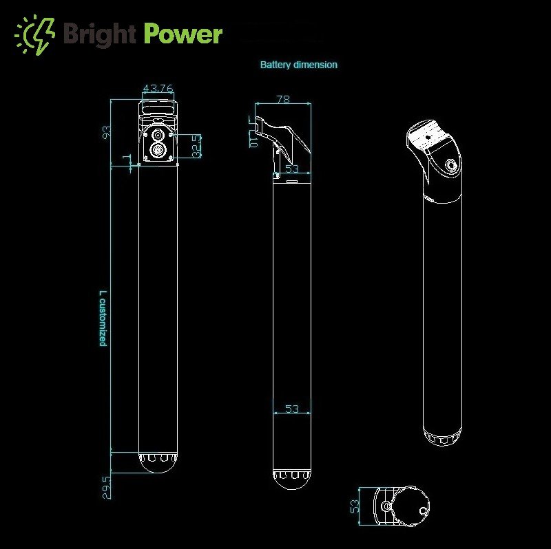 Hot Selling E-bike Conversion Kit Battery Pack Cycle Battery Lithium ...